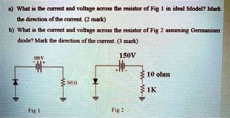 solved a what is the current and voltage across the resistor of fig 1