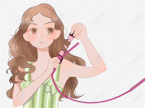 Cartoon Girl Brown Curly Hair Stock Illustrations 1903 Cartoon 3790296