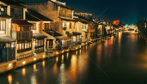 无锡南长街夜景风光高清图片下载 正版图片507728157 摄图网
