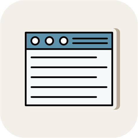 Browser Line Filled White Shadow Icon Vector Art At Vecteezy