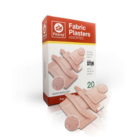 Fitzroy Assorted Fabric Plasters 20 Pieces Birkenhead Health