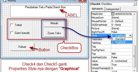 Fungsi Dan Penggunaan Checkbox Pada Visual Basic 6 0 ~ Collection Of Tasks