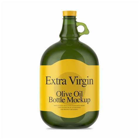 Premium Psd Olive Oil Glass Bottle Mockup