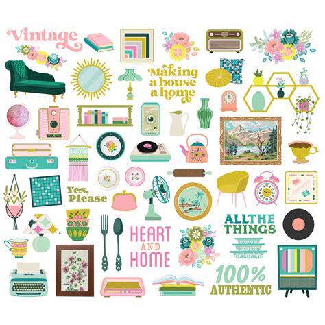 Simple Stories Flea Market Bits And Pieces Ss 19617 The Rubber Buggy