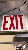 Buckeye Glow In The Dark Exit Sign Adhesive Label Red And White 12 X 8