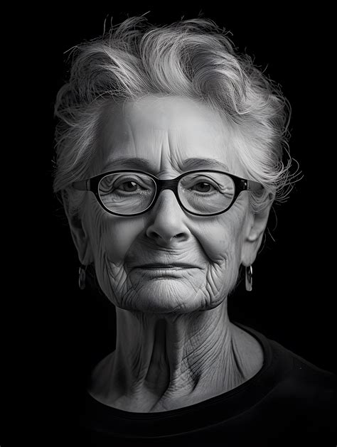 Grandmother Black And White