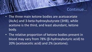 Ketone Bodies Estimation In Urine Biochemistry Pptx