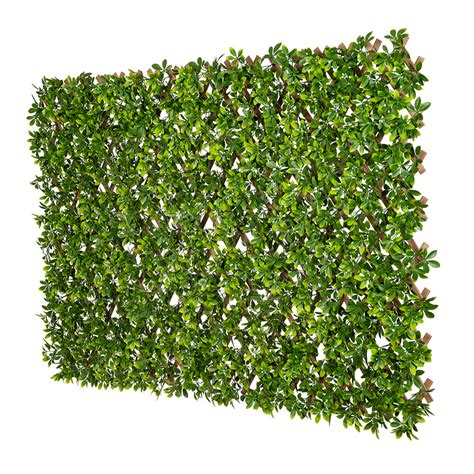 Pvc Expandable Trellis 36” X 72” Lt Schefflera Leaves Naturae Decor