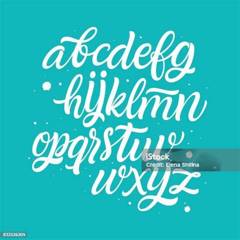벡터 손으로 그려진된 알파벳 그려진된 편지를 브러시 필기 스크립트 알파벳입니다 디자인에 대 한 자체 및 사용자 지정 인쇄 술 손 로고 포스터 초대장 카드 등 벡터 형식입니다