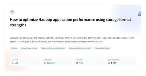 How To Optimize Hadoop Application Performance Using Storage Format Strengths Labex