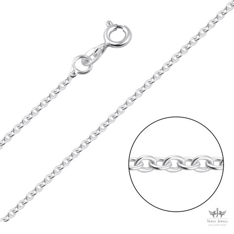 Anchor Chain Necklace 925 Sterling Silver 15mm Mens Vervejewels