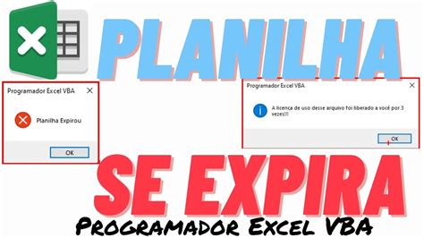 planilha que se expira como fazer controlar quantas vezes a planilha