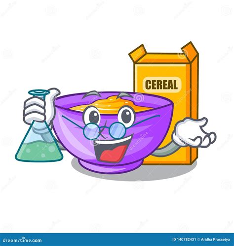 Professor Cereal Box In The Character Fridge Stock Vector