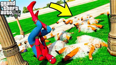 ЧЕЛОВЕК ПАУК СПАСАЕТ ГОРОД ОТ ЗЛОДЕЕВ ГТА 5 МОДЫ Spider Man ОБЗОР МОДА В Gta 5 ИГРЫ ГТА ВИДЕО