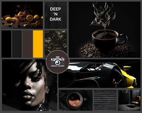 Free Dark Mood Board Template To Edit Online
