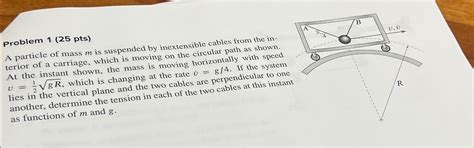 Solved Problem Pts A Particle Of Mass M Is Suspended Chegg