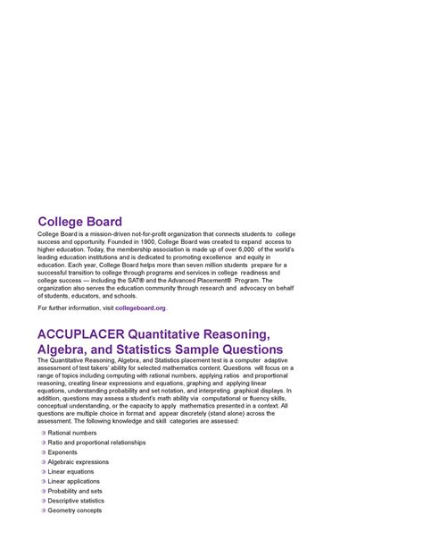 Next Generation Sample Questions Quantitative Reasoning Quantitative Reasoning Algebra And