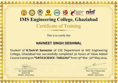 Navneet Singh Deshwal On Linkedin Datascience Tableau Continuouslearning