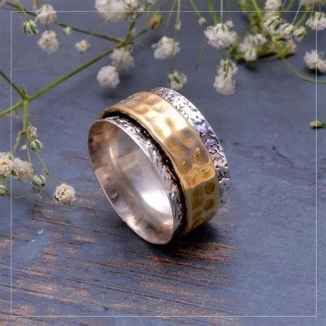 Handmade 925 Sterling Silver Meditation Ring Statement Ring Spinner