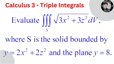 Calculus 3 Evaluate Triple Integrals In Cylindrical Coordinates