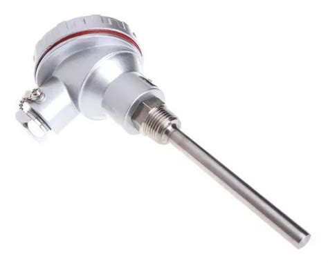 Termopar Pt100 3 Fios haste 10x100mm Cabeçote Rosca 1 2 Npt Frete grátis