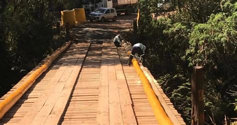 Prefeitura conclui recuperação de ponte em estrada do distrito de