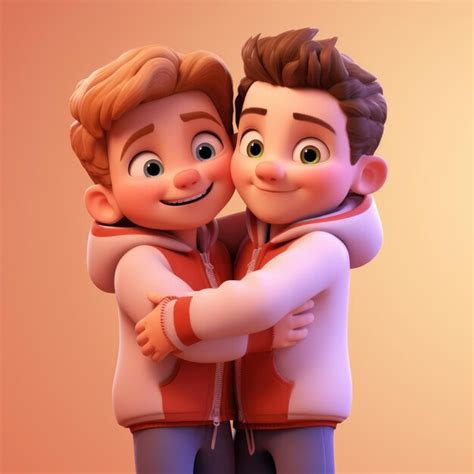 P Gina Im Genes De Personajes Dibujos Animados Abrazandose Descarga Gratuita En Freepik