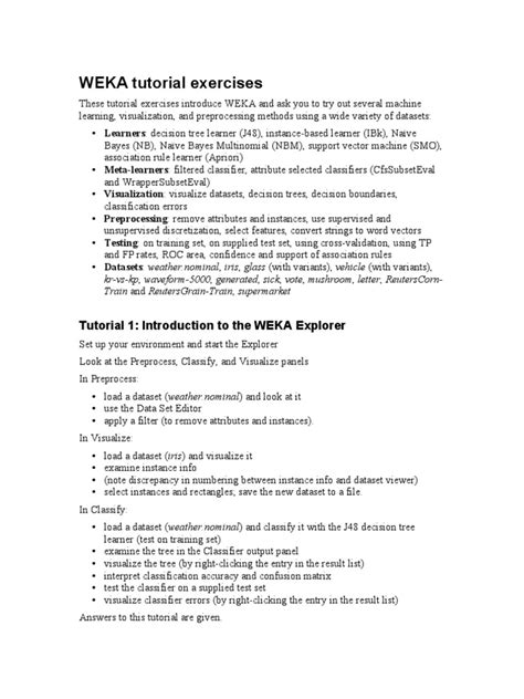 26 Weka Pdf Statistical Classification Support Vector Machine