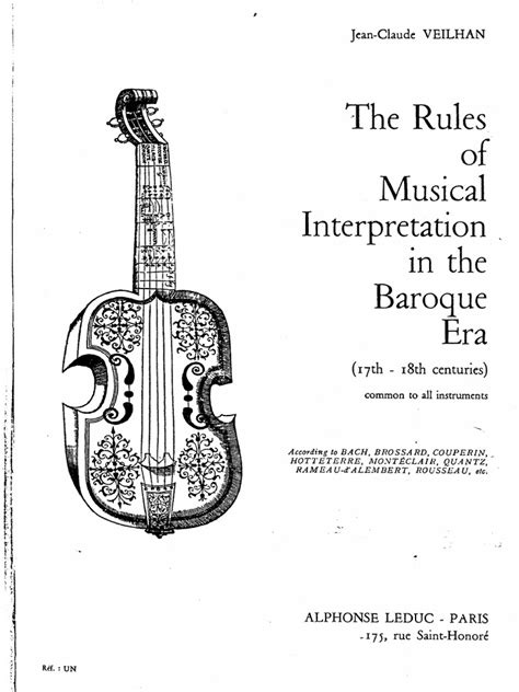The Rules Of Musical Interpretation In The Baroque Era 1 Pdf Pdf