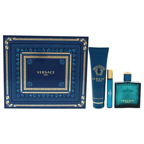 Versace Eros By Versace For Men 3 Pc T Set 34oz Edt Spray 03oz