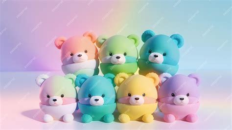 Premium Ai Image Rainbow Bear Bear 3 D Render