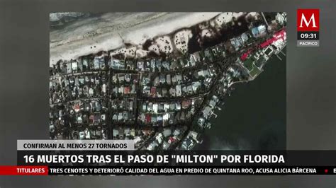 Huracán Milton Muertes En Florida Ascienden A 16 Incluyendo