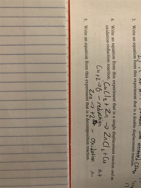 Solved Experiment 2 The Copper Cycle Discussion Each