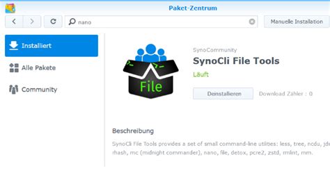Nano Editor Auf Synology NAS Installieren UNBLOG Tutorials