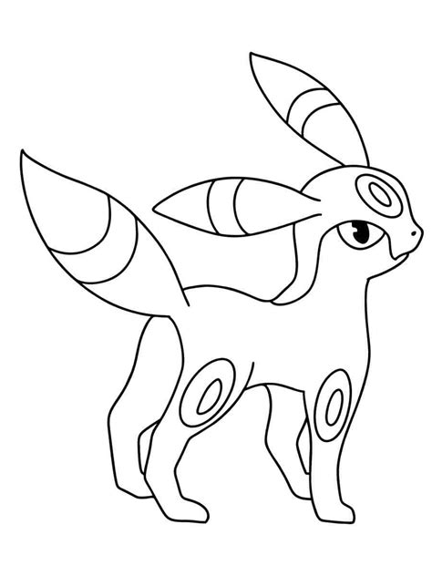 Desenhos de Pokémon Umbreon Grátis Para Crianças para Colorir e