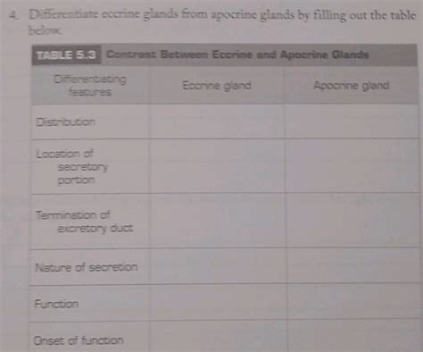 4 Differentiate Eccrine Glands From Apocrine StudyX