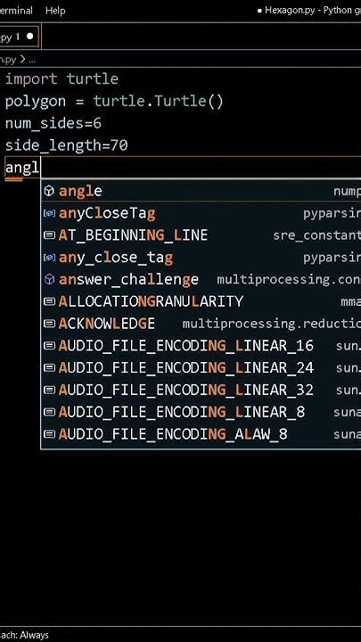 Python Hexagon Coding Programming Python Shorts Hackspot Youtube