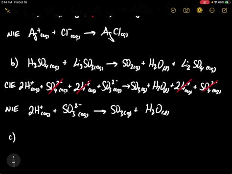 SOLVED Predict The Products Of Each Reaction And Write Balanced