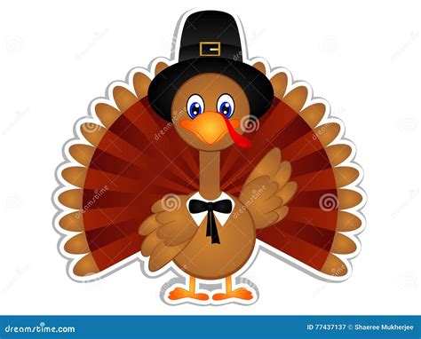 Κινούμενα σχέδια Τουρκία Clipart Στοκ Εικόνα εικονογραφία από