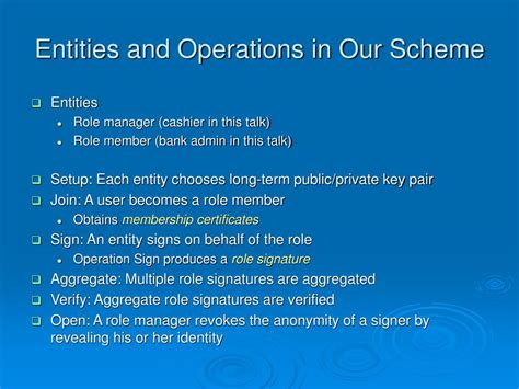 Ppt Cascaded Authorization With Anonymous Signer Aggregate Signatures
