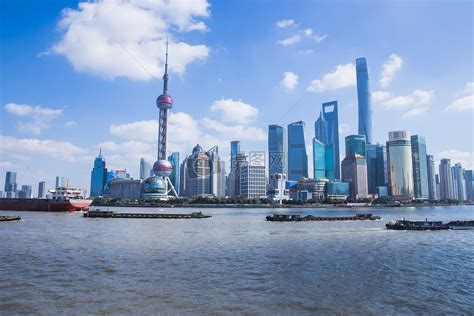 蓝天白云上海外滩陆家嘴图片素材 免费下载 jpg图片格式 VRF高清图片 摄图网