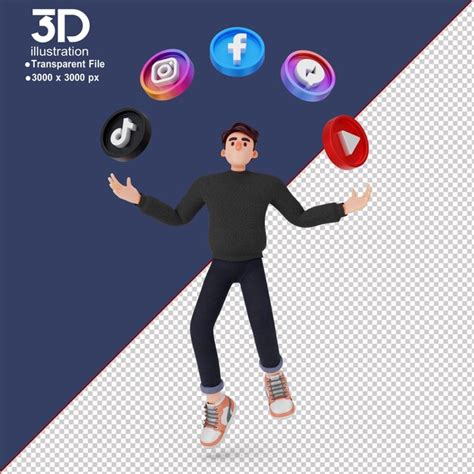 Premium Psd Unique Male 3d Character 3d Illustrations