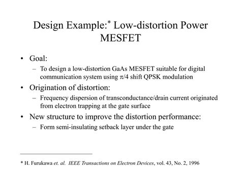 Ppt Evaluation Of Gaas Power Mesfet For Wireless Communication Powerpoint Presentation Id 515639