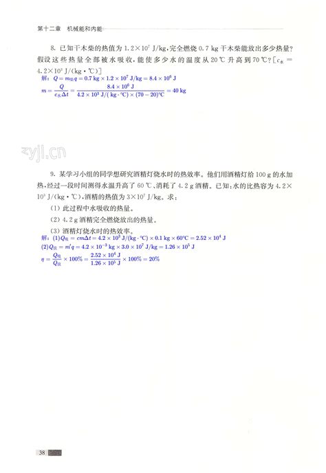 第38页 苏科版九年级（上下册）物理学习与评价答案 05网 零5网 0五网 新知语文网