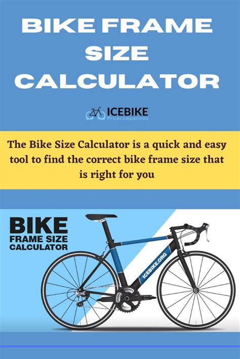 Bike Frame Size Calculator Bike Frame Frame Sizes Bike