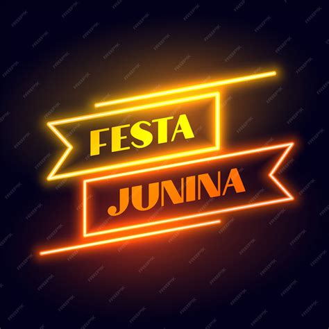 Неоновая лента в стиле феста юнина блестящий постер | Бесплатно векторы