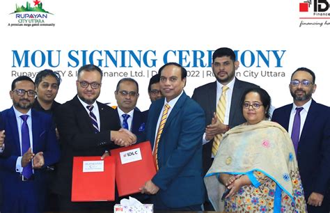 Rupayan City Signed A Memorandum Of Understanding With Idlc Finance Rupayan City