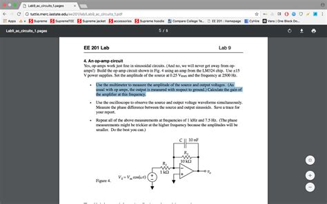 Solved Lab Ac Circuits Pages X D Chegg Com