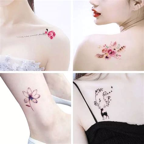 Buy Nzuna 30 Sheets Watercolor Flowers Temporary Tattoos Stickers For