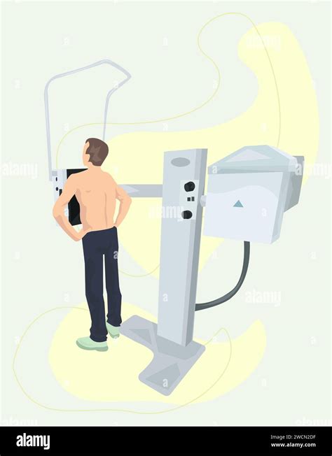 X Ray Illustration Man X Ray Machine Editable Vector Graphic Design
